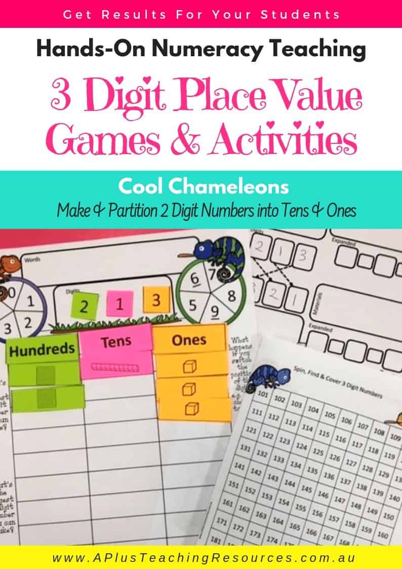 2 Digit Place Value Math Games {Cool Chameleons}