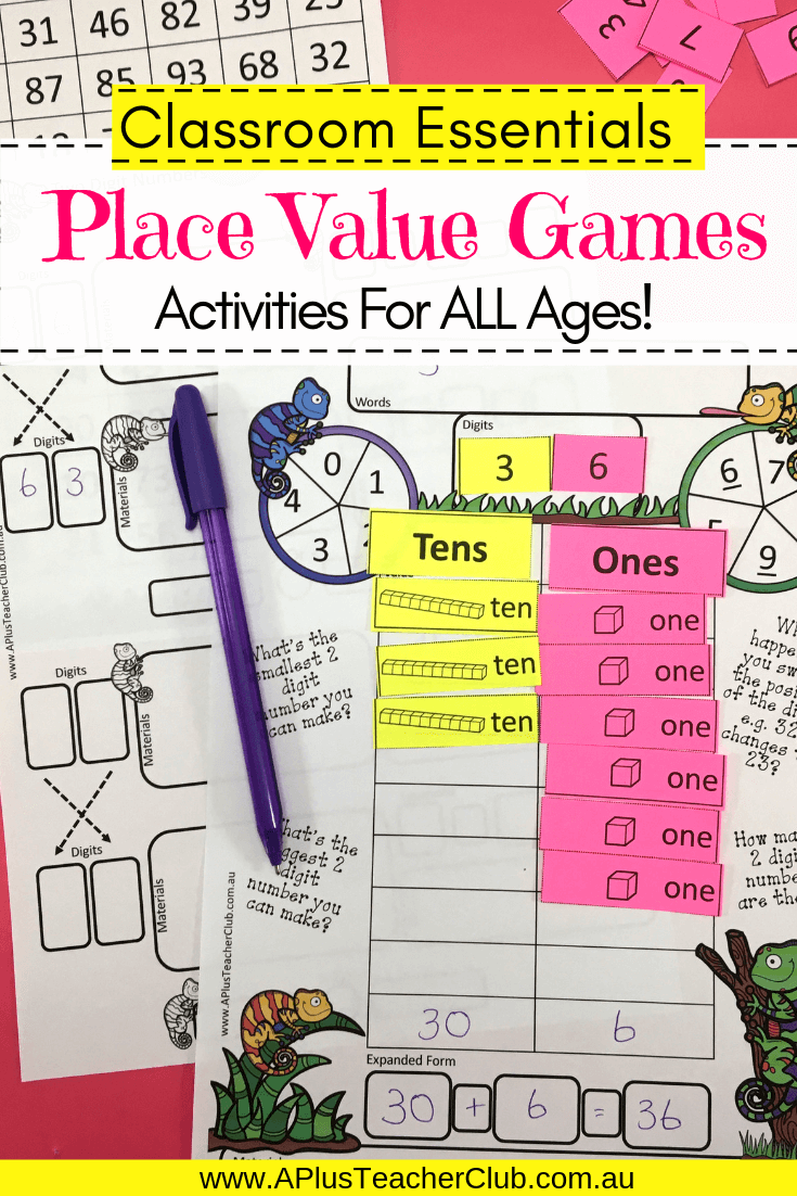 2 Digit Place Value Math Games Cool Chameleons 