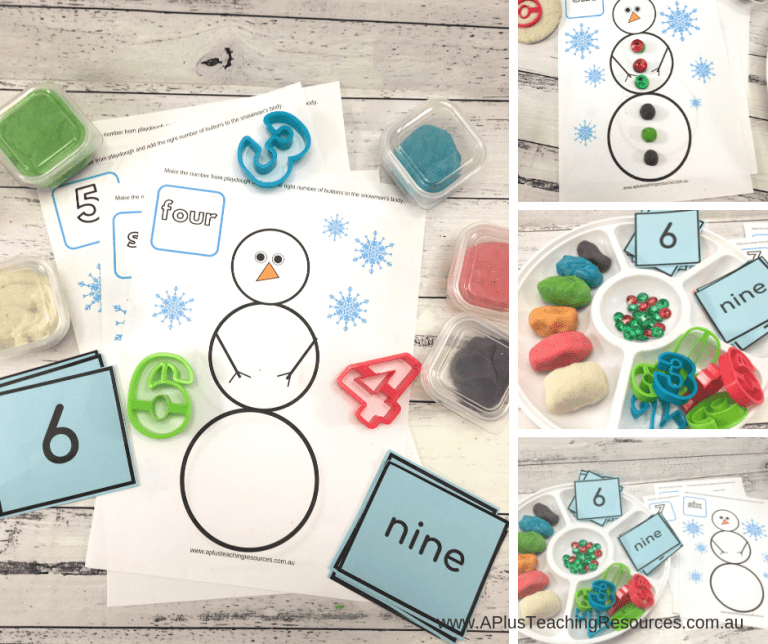Snowman Playdough Mats {FREE Printable!} | A Plus Teaching Resources