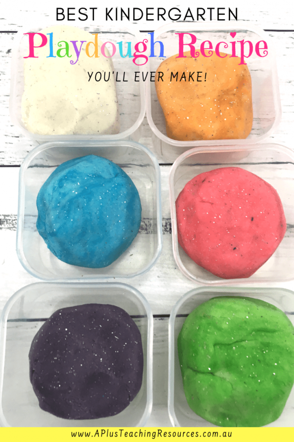 Quickest & Easiest Cooked Playdough Recipe {For Kindergarten} | A Plus ...