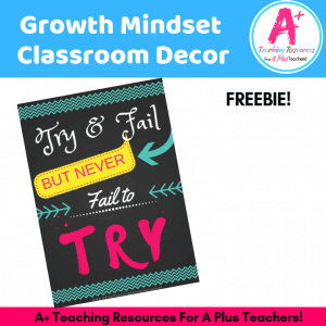 Growth Mindset Teaching Resources FREE Bulletin Board Posters