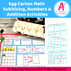 Egg Carton Math Activities {Subitizing, Numbers & Addition}