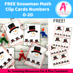 FREE Snowman Clip Card Printable Number Games {Subitizing & Counting Fun!}