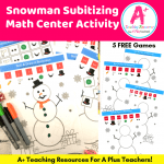 Snowman Subitizing Games {5 FREE Math Games}