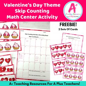 FREE Valentine's Day Skip Counting Math Game {Counting By 2's}