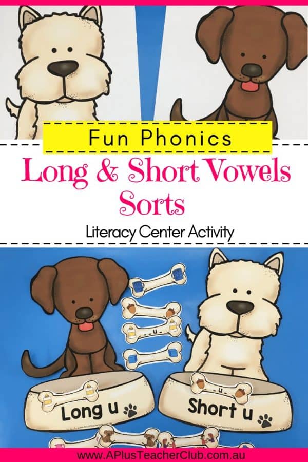 Cute & Adorable Long and Short Vowel Sort | A Plus Teaching Resources