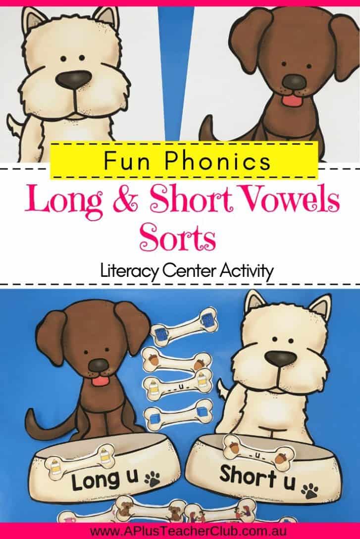 Cute & Adorable Long and Short Vowel Sort | A Plus Teaching Resources
