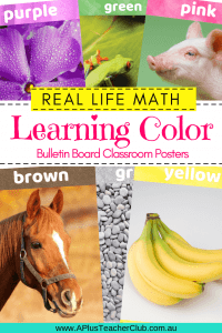 Learning Colours Posters {color in real life} | A Plus Teaching Resources