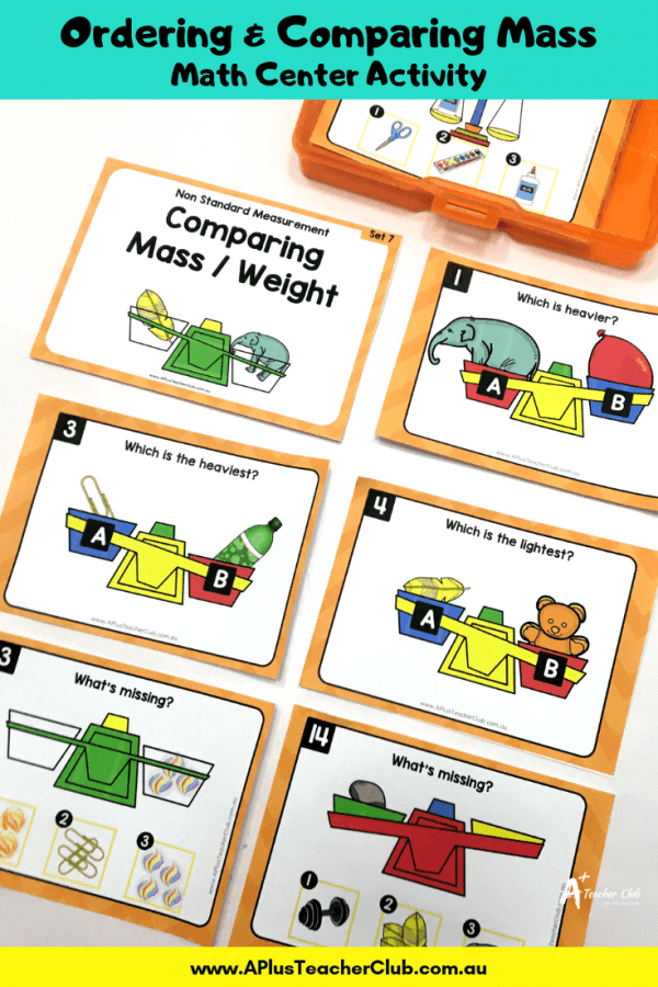 Measuring Length & Mass Task Cards | A Plus Teaching Resources