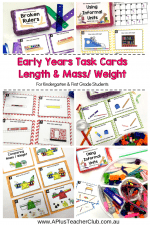 Measuring Length & Mass Task Cards | A Plus Teaching Resources