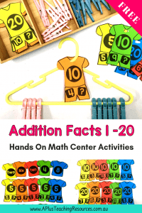 FREE Addition Game Printable {Clothes Hangers & Pegs}