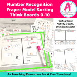 Number Think Board templates: Number Recognition 0-10