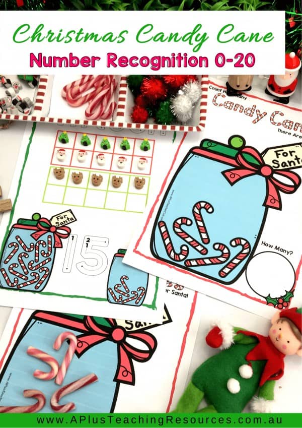 Christmas Number Recognition Games Printable {Candy Cane Fun!}