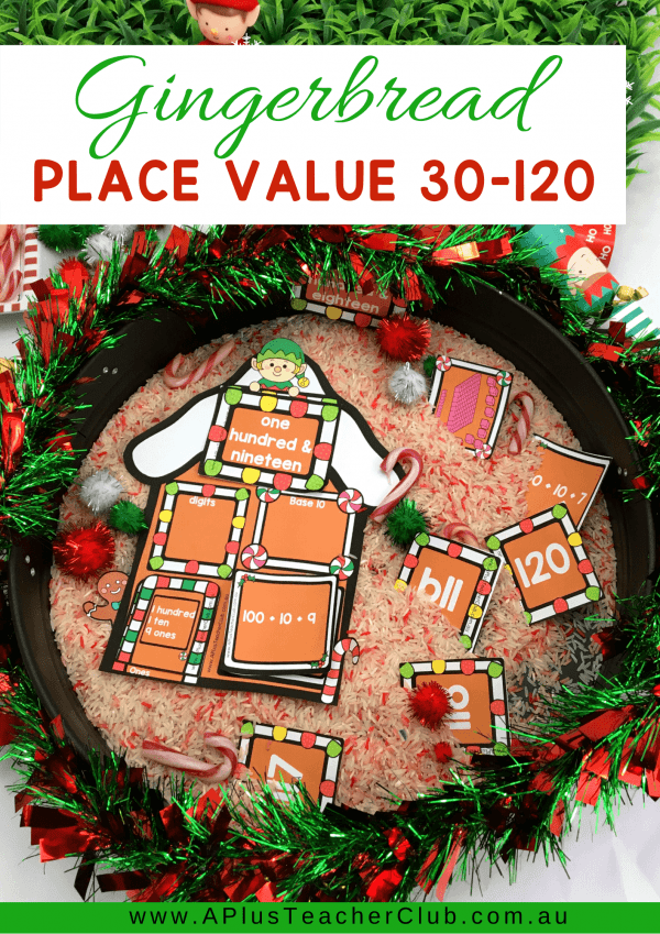 Christmas Place Value Games {Gingerbread House 30-120}
