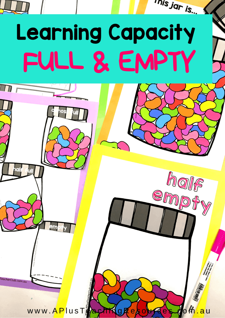 Empty and Full Capacity Activity {Jelly Bean Jars} Preschool & Kinder Fun!