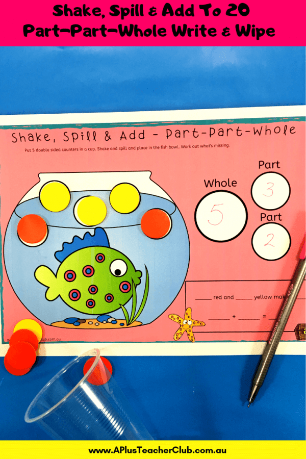 Kindergarten Addition Math Game {SHAKE n SPILL}