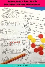 Kindergarten Addition Math Game {SHAKE n SPILL}