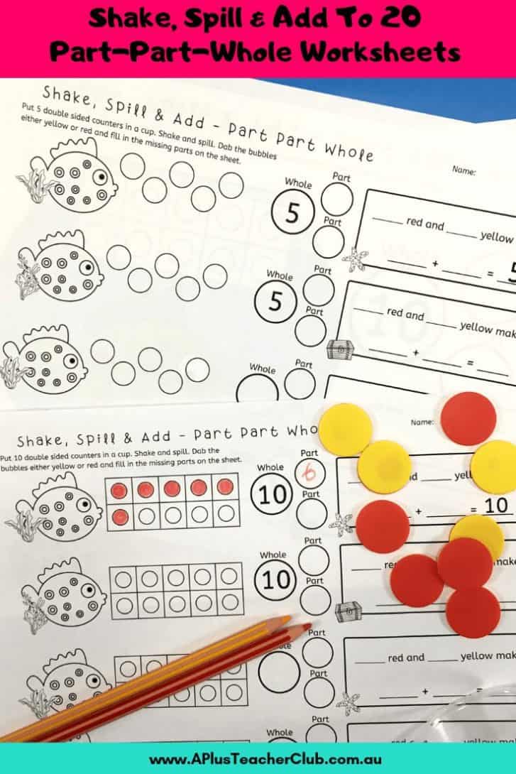 Kindergarten Addition Math Game {SHAKE n SPILL}