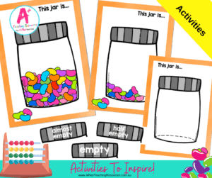 Empty and Full Capacity Activity {Jelly Bean Jars} Preschool & Kinder Fun!