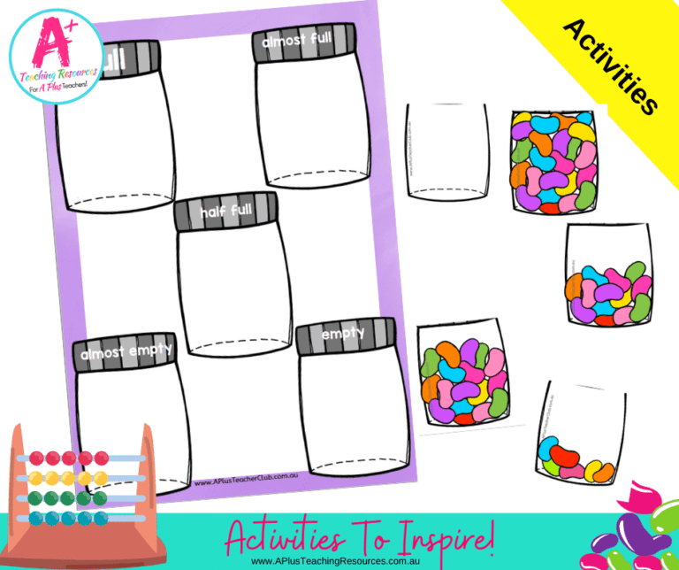 Empty and Full Capacity Activity {Jelly Bean Jars} Preschool & Kinder Fun!