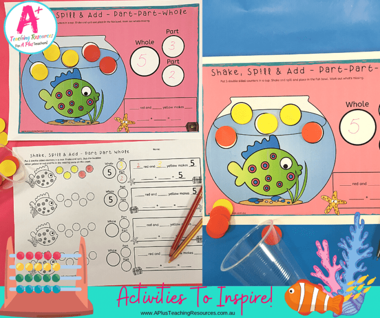 Kindergarten Addition Math Game {SHAKE n SPILL}