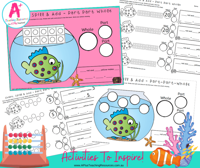 Kindergarten Addition Math Game {SHAKE n SPILL}