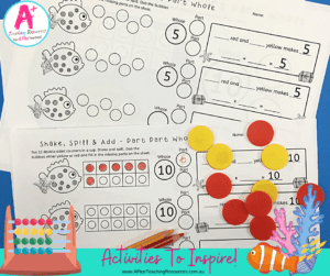 Kindergarten Addition Math Game {SHAKE n SPILL}