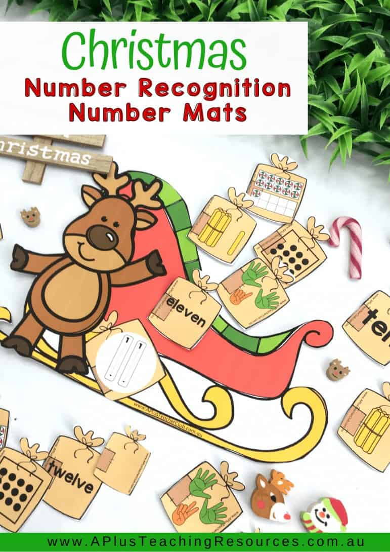 Christmas Playdough Mats {Number Recognition 1-20}