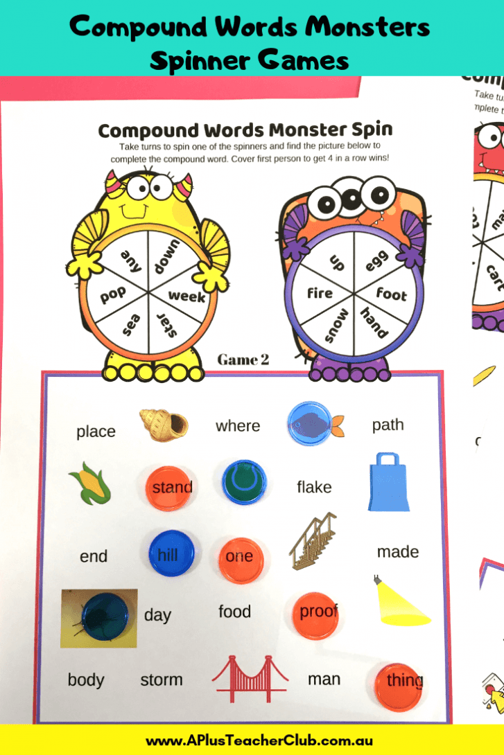 Compound Words Literacy Center Game | A Plus Teaching Resources