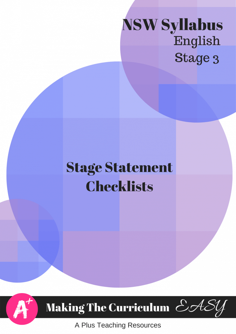 NSW Stage 3 English Outcomes Checklist {Reporting Made Easy!}