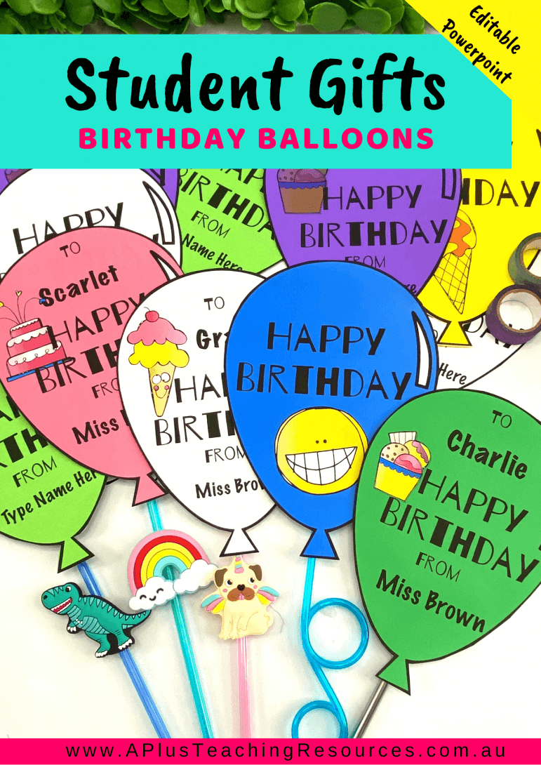 Free Birthday Balloon Templates | A Plus Teaching Resources