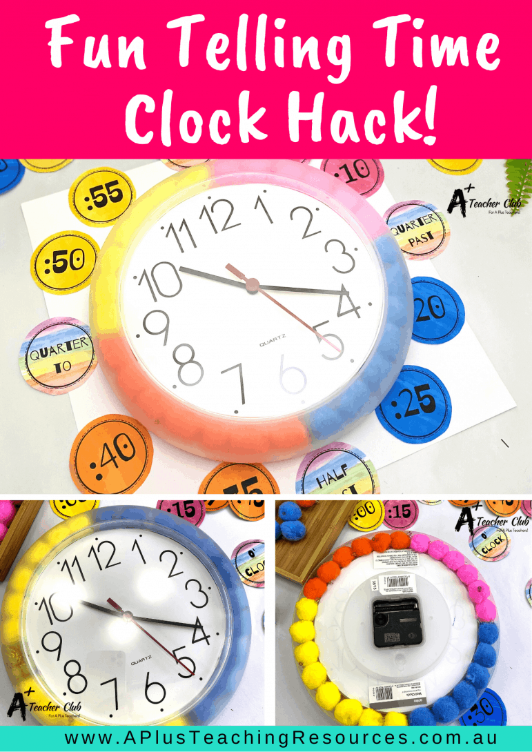 Fun DIY Classroom Clock {Kmart Hack} | A Plus Teaching Resources