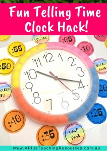 Fun DIY Classroom Clock {Kmart Hack} | A Plus Teaching Resources