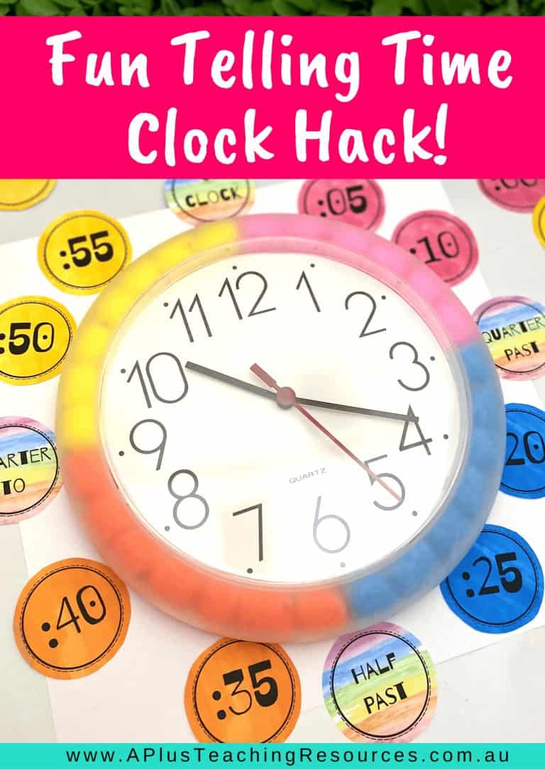 Fun DIY Classroom Clock {Kmart Hack} | A Plus Teaching Resources