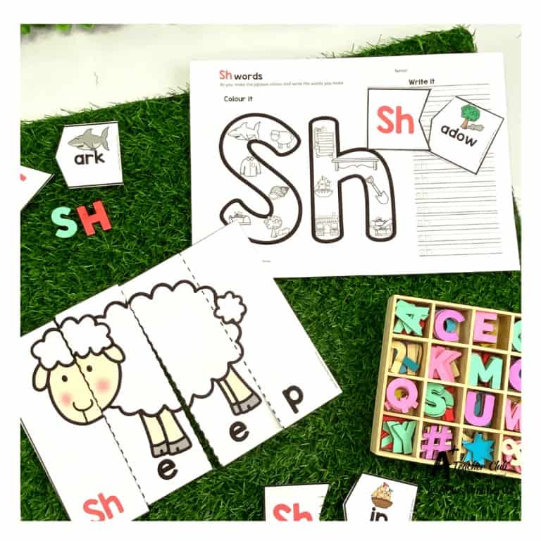 Initial Digraph Puzzles Literacy Resource BUNDLE {SH-CH-WH-Th} A+