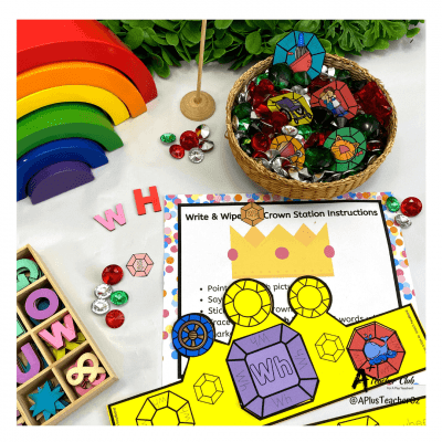 Initial Digraph Crowns Literacy Resource BUNDLE {SH-CH-WH-Th} A+