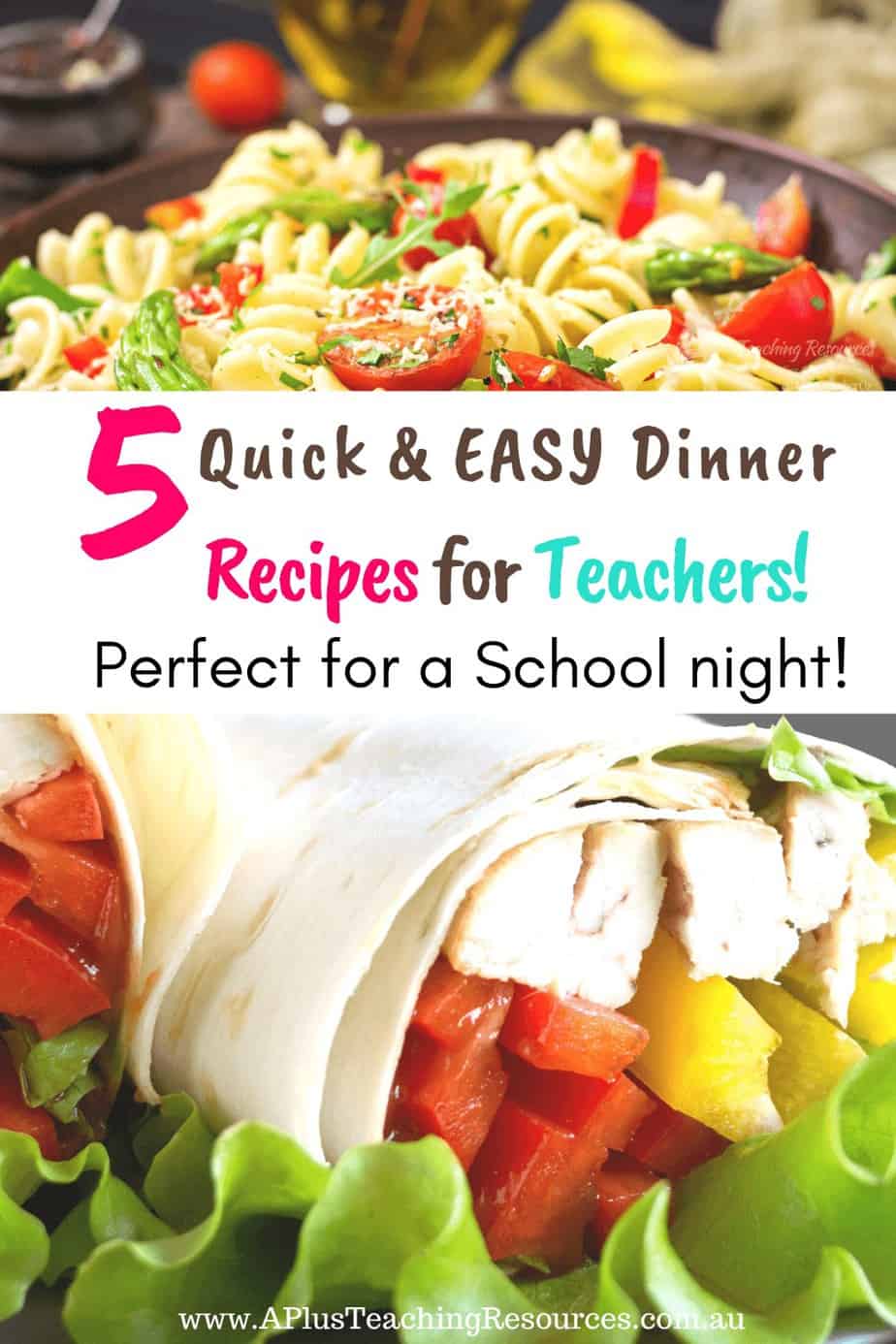 Easy Dinners Meal Planner | A Plus Teaching Resources