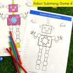 Free Number Colouring Math Game For Kids {Robot Fun!}