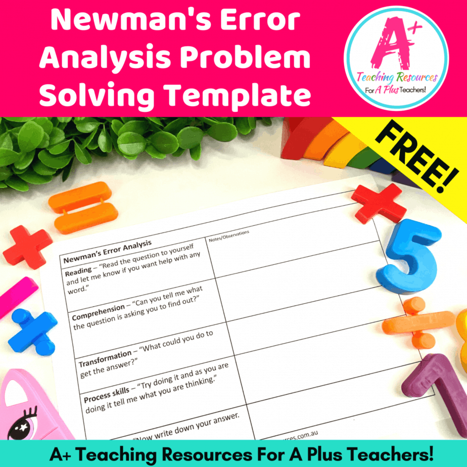 Use Newman's Prompts To Skyrocket Math Problem Solving! {FREEBIE}