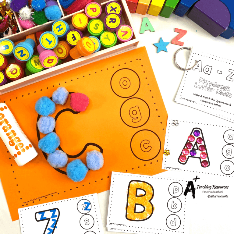Free Letter Playdough Mats { Upper & Lower Case Matching} | A Plus ...