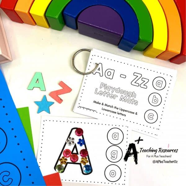 Free Letter Playdough Mats { Upper & Lower Case Matching} | A Plus ...