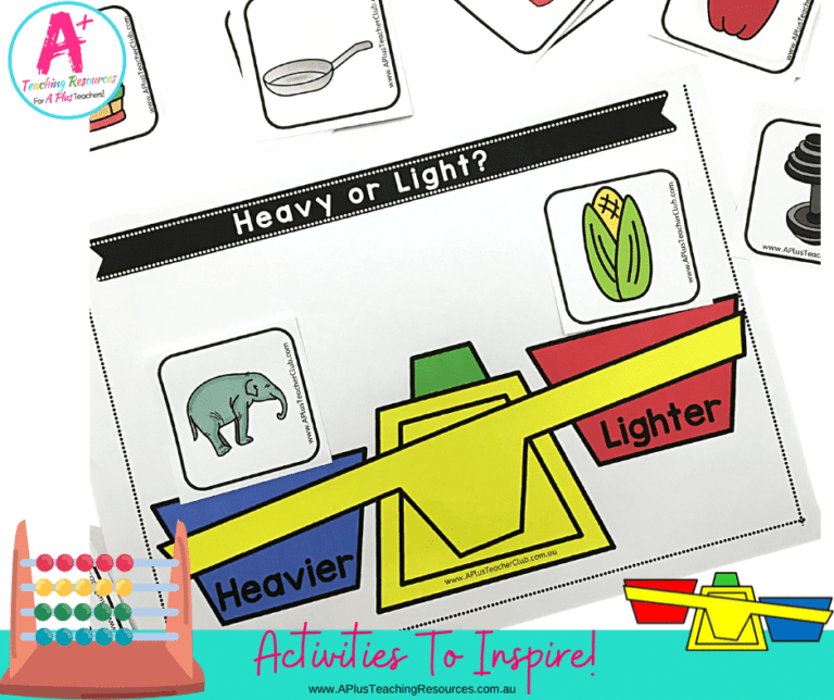 Measuring Weight Heavy and Light | A Plus Teaching Resources