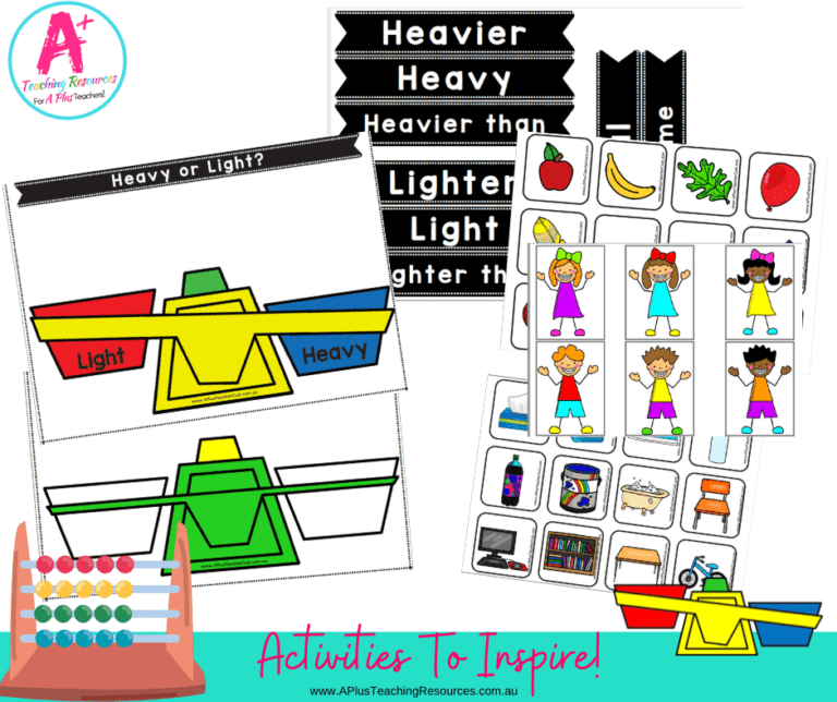 Measuring Weight Heavy and Light | A Plus Teaching Resources