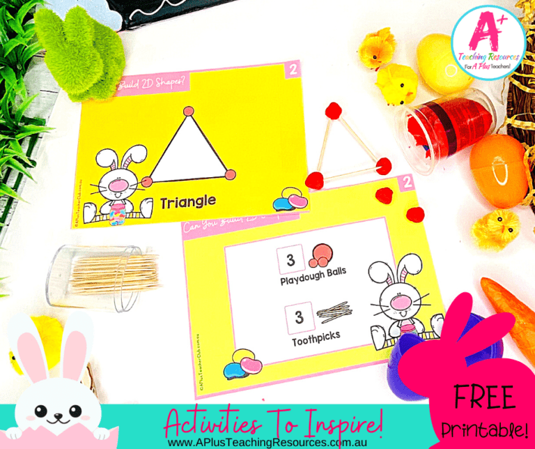 FREE Easter STEM 2D Shapes | A Plus Teaching Resources