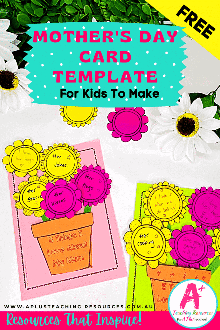 Gorgeous Mothers Day Card Template For FREE - A+ Teaching Resources