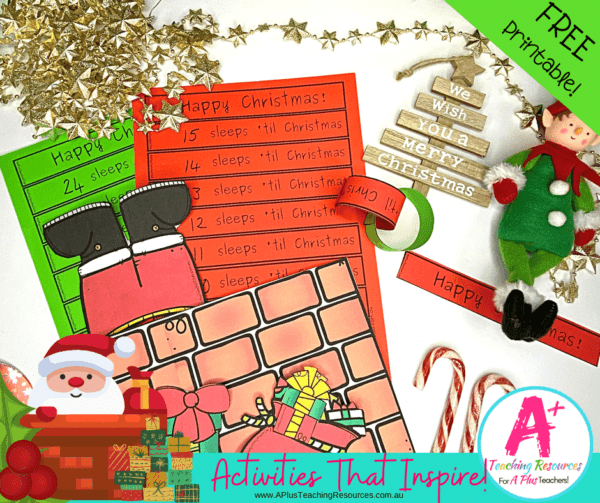 FREE Christmas Calendar Countdown Chain