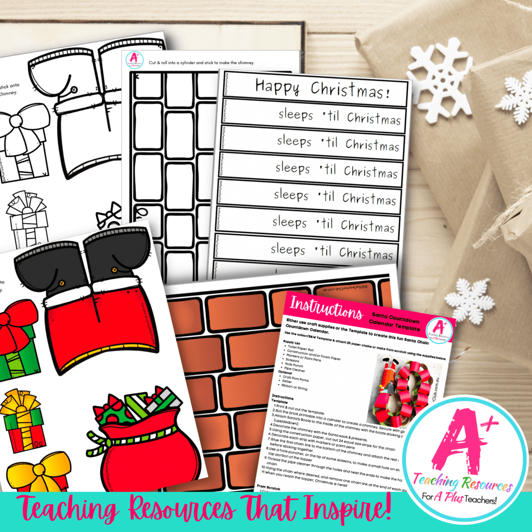 Free Christmas Chain Calendar Template | A Plus Teaching Resources