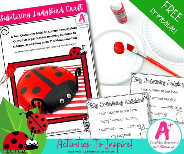 Ladybird Subitizing Craft | A Plus Teaching Resources