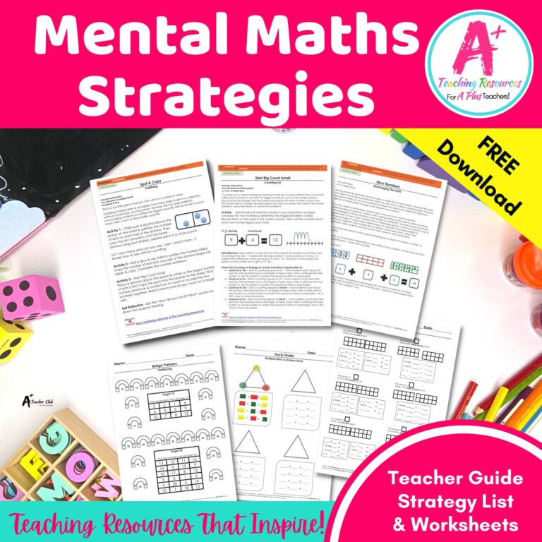 Free Mental Maths Printable | A Plus Teaching Resources